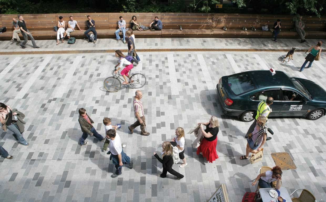 Redesigning UK's first pedestrian-friendly shared street